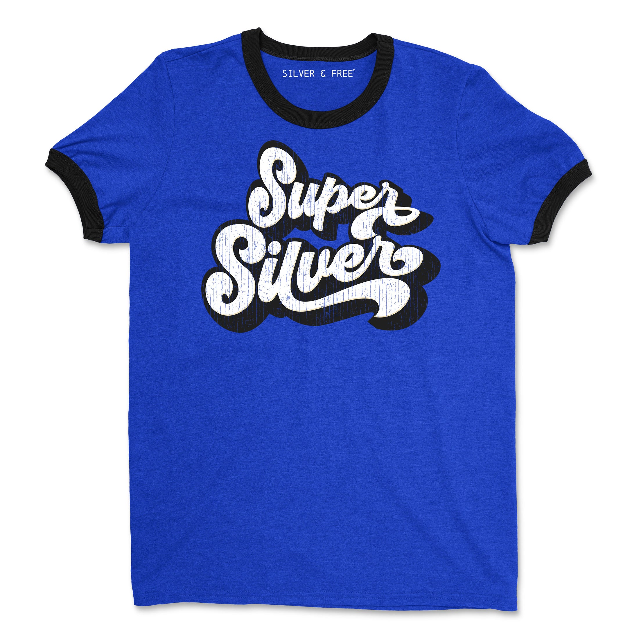 Super Silver Vintage Tee – Silver & Free